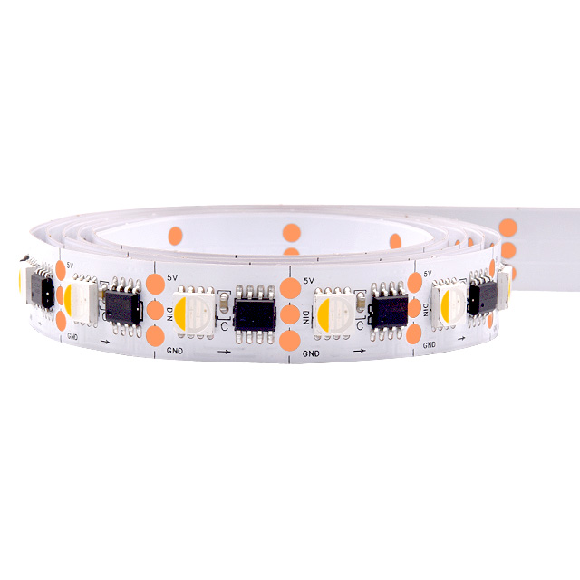 Higher brightness addressable RGBW pixel led tape