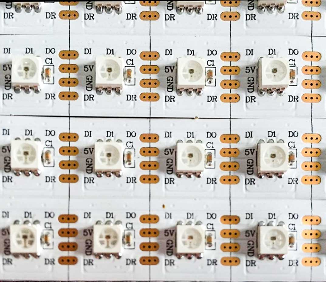 custom 80 pixels led tapes on 15mm width flexible pcb
